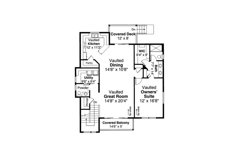 Contemporary Style House Plan - 3 Beds 2.5 Baths 1880 Sq/Ft Plan #124 ...