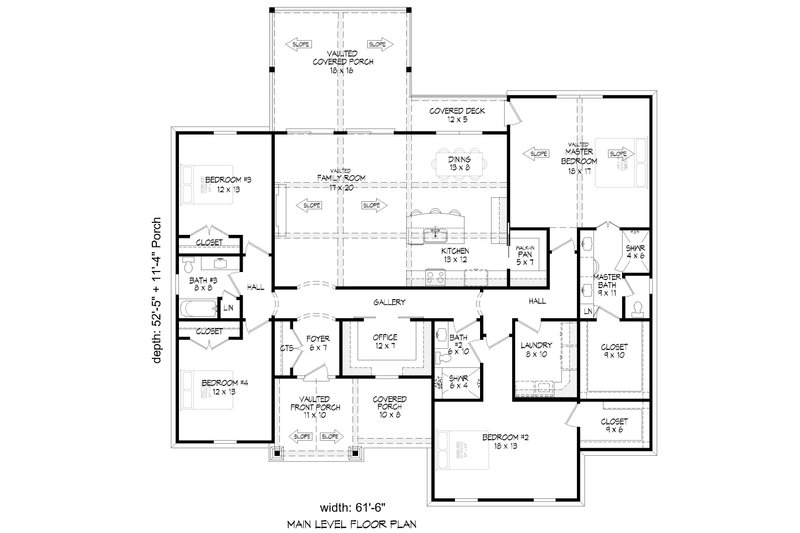 Farmhouse Style House Plan - 4 Beds 3 Baths 2546 Sq/Ft Plan #932-1193 ...
