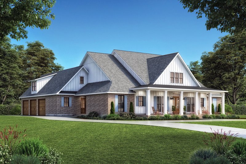 Farmhouse Style House Plan - 4 Beds 3.5 Baths 3449 Sq/Ft Plan #1074-51 ...