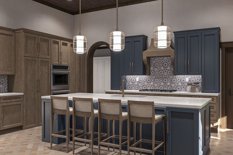 Mediterranean Style House Plan - 2 Beds 2 Baths 2029 Sq/Ft Plan #455 ...