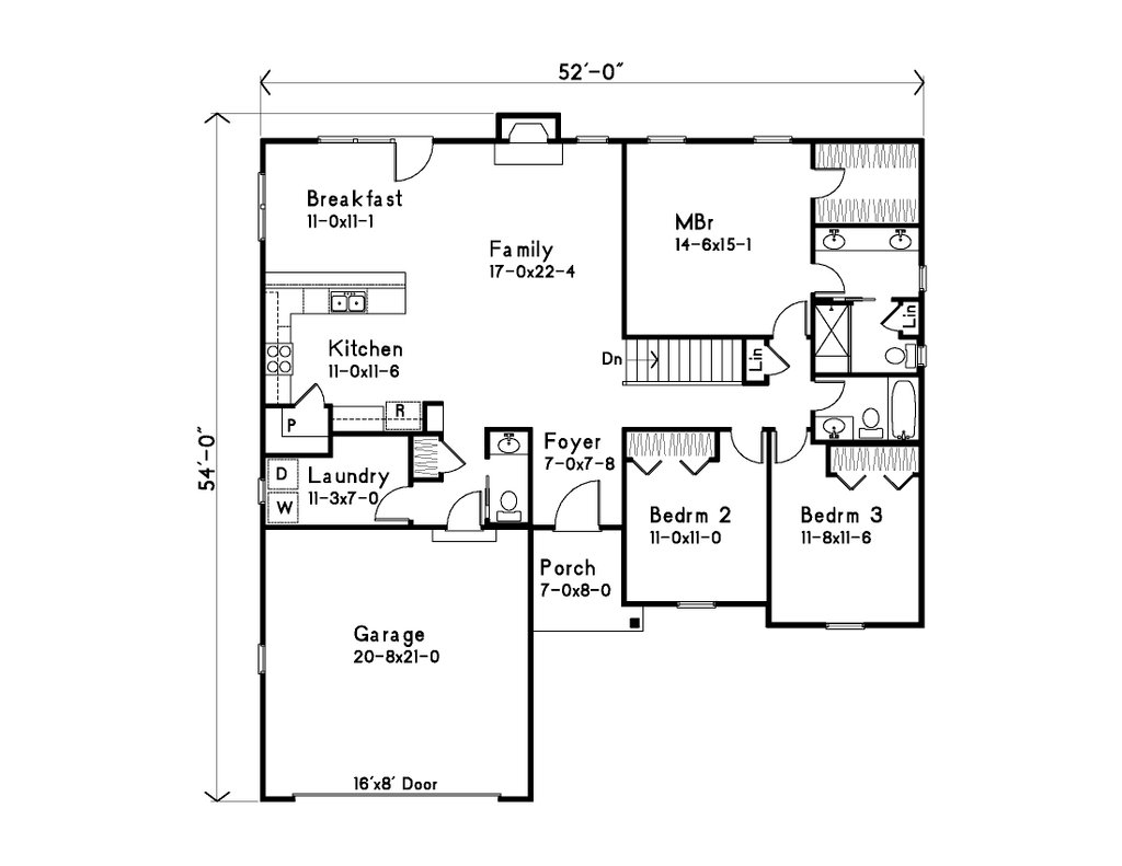 Ranch Style House Plan - 3 Beds 2.5 Baths 1766 Sq/Ft Plan #22-643 ...