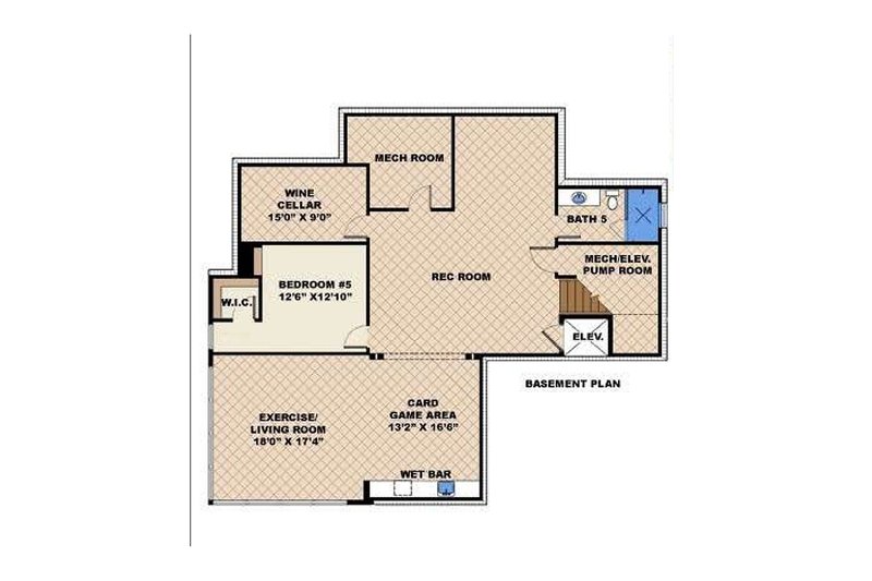 Modern Style House Plan - 5 Beds 5.5 Baths 6385 Sq/Ft Plan #27-533 ...