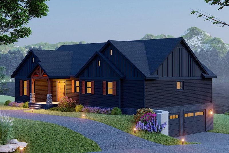 Contemporary Style House Plan 3 Beds 25 Baths 2254 Sqft Plan
