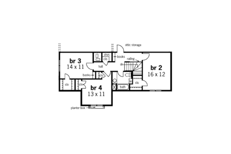 Country Style House Plan - 4 Beds 2.5 Baths 2367 Sq/Ft Plan #45-352 ...