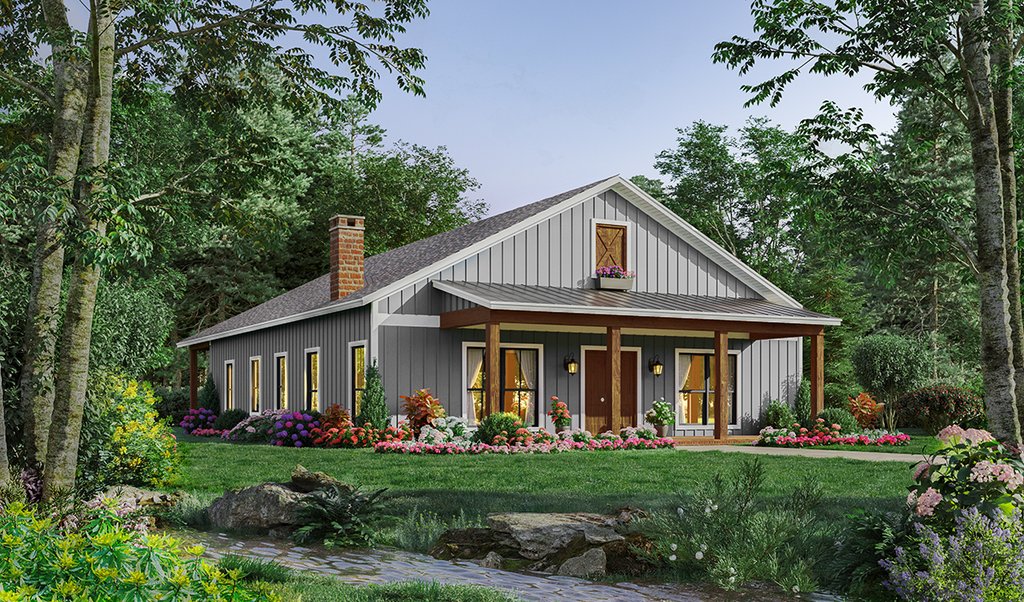 Farmhouse Style House Plan - 3 Beds 2.5 Baths 1800 Sq/Ft Plan #21-483 ...