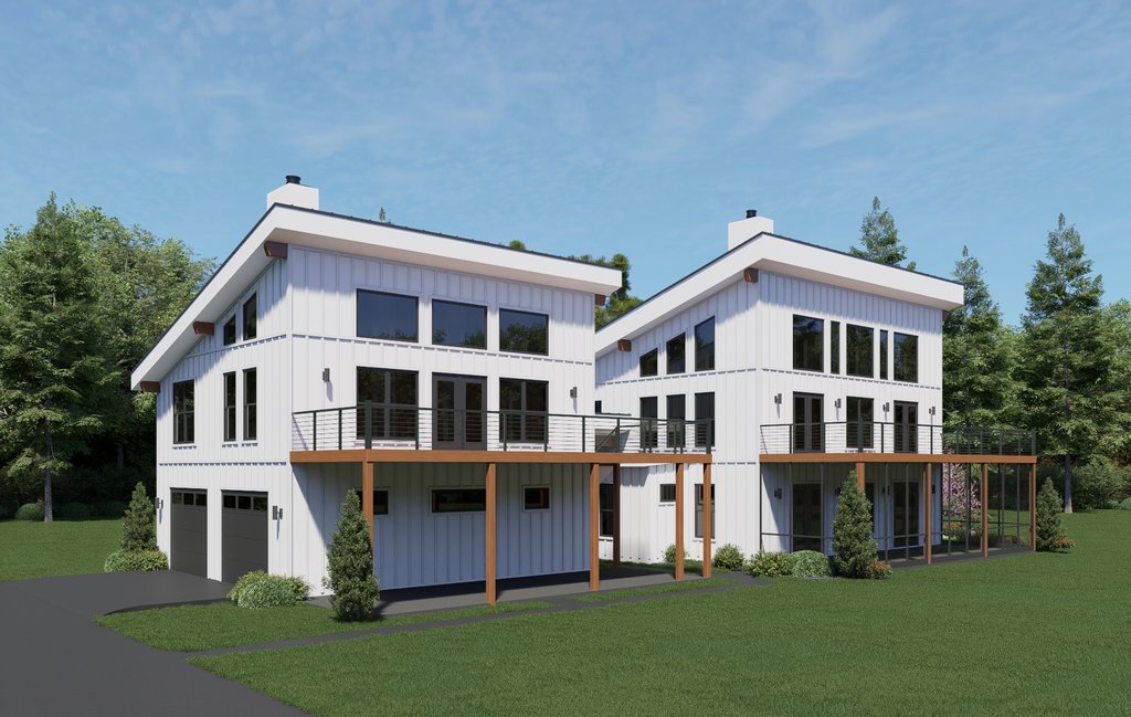 Contemporary Style House Plan - 5 Beds 3.5 Baths 4172 Sq/Ft Plan #932 ...