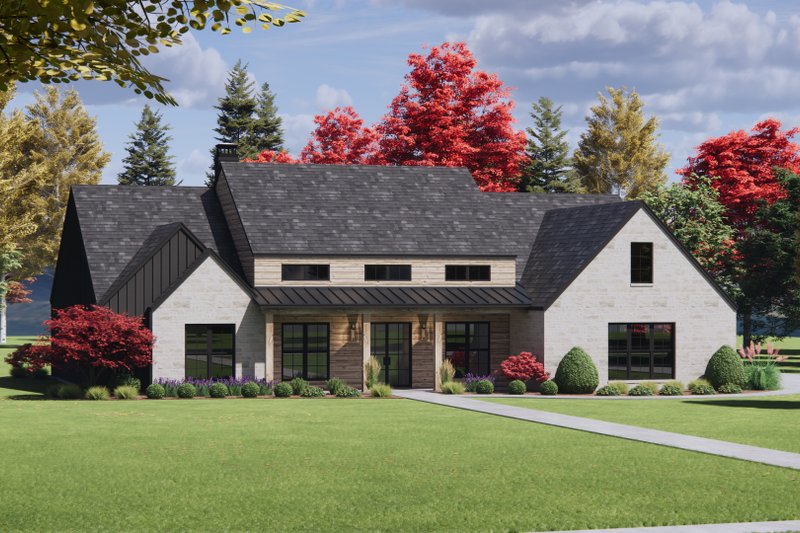 Farmhouse Style House Plan - 4 Beds 3.5 Baths 3122 Sq/Ft Plan #1096-151 ...