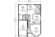 Cottage Style House Plan - 2 Beds 1 Baths 983 Sq/Ft Plan #25-135 ...