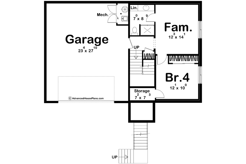 Modern Style House Plan - 4 Beds 3 Baths 1896 Sq/Ft Plan #455-445 ...
