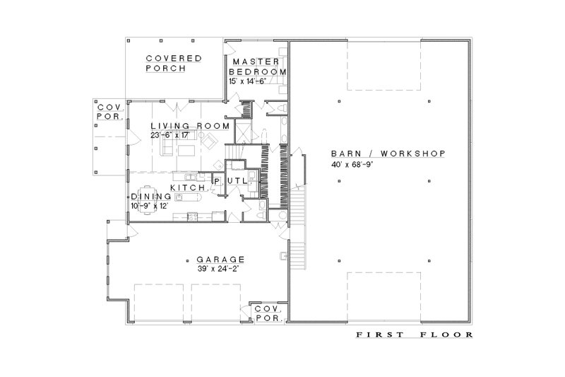 Barndominium Style House Plan - 1 Beds 2.5 Baths 2584 Sq/Ft Plan #935 ...