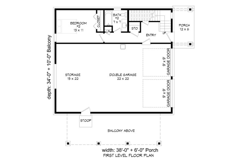 Modern Style House Plan - 2 Beds 2 Baths 2027 Sq/Ft Plan #932-559 ...