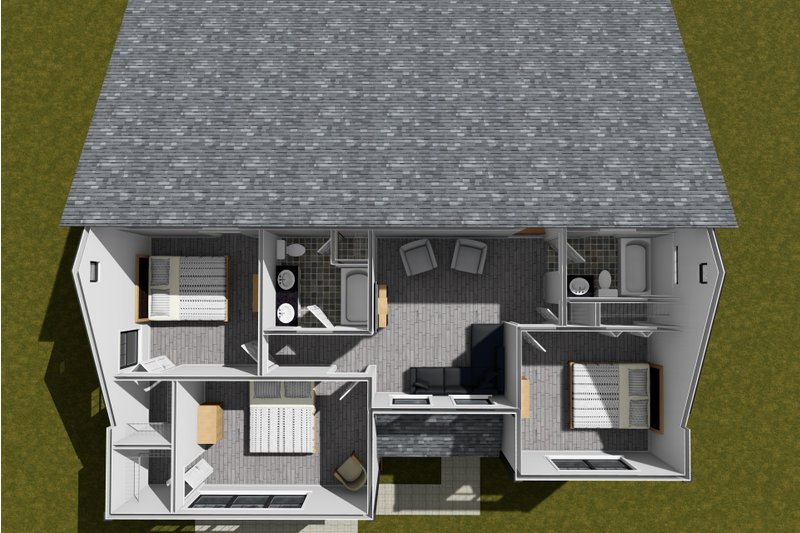 Cottage Style House Plan - 4 Beds 3.5 Baths 2045 Sq/Ft Plan #513-2361 ...