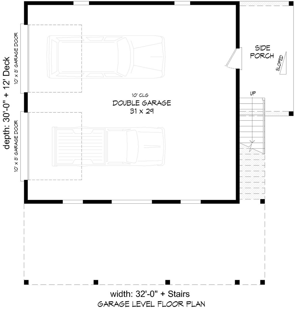 Contemporary Style House Plan - 1 Beds 1 Baths 960 Sq/Ft Plan #932-1374 ...