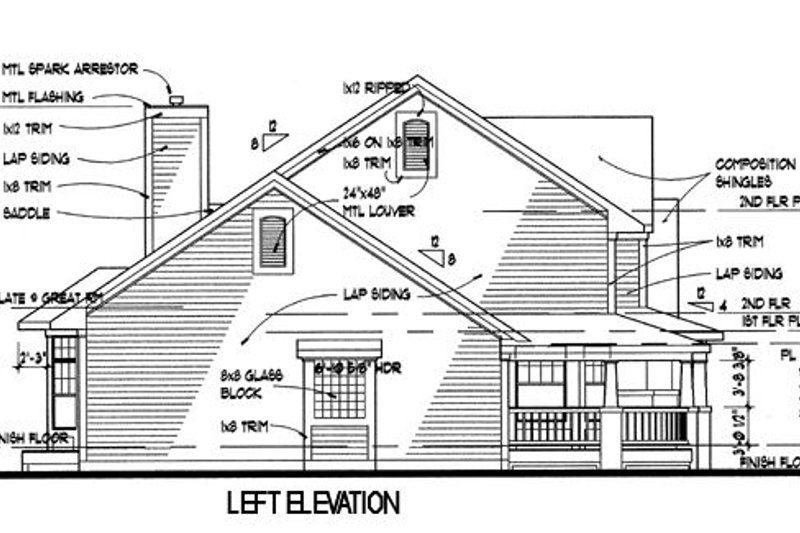 Country Style House Plan - 3 Beds 3 Baths 1999 Sq/Ft Plan #120-137 ...