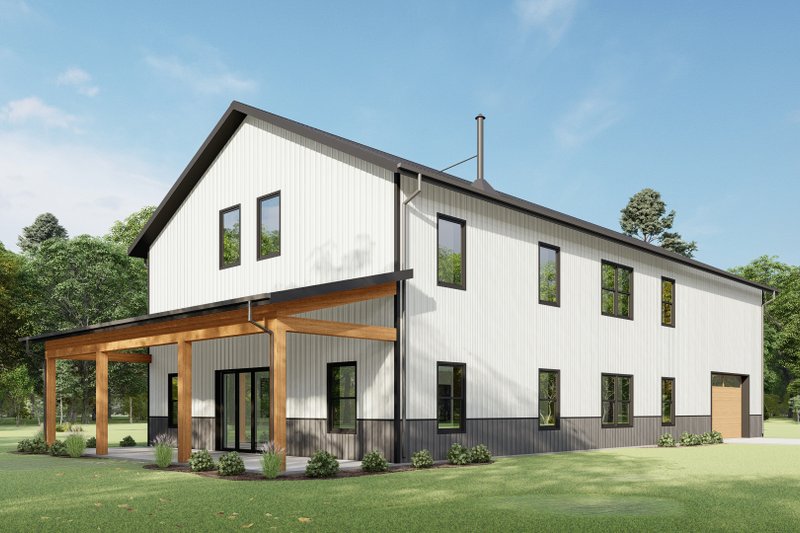 Barndominium Style House Plan - 4 Beds 3 Baths 2528 Sq/Ft Plan #1092-35 ...